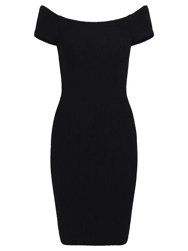 Hunza G Grace Off-the-shoulder Dress - Black