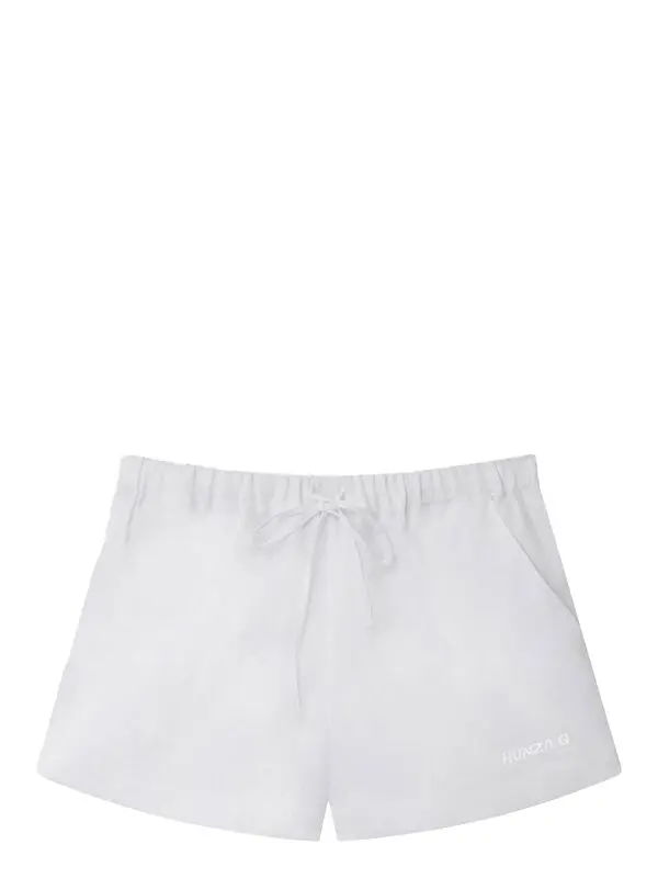 Hunza G Embroidered Linen Shorts - White