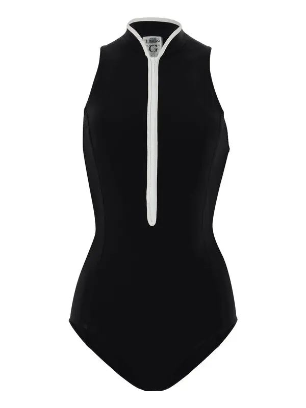 Hunza G Katya Upf 50+ Swimsuit - Black/white