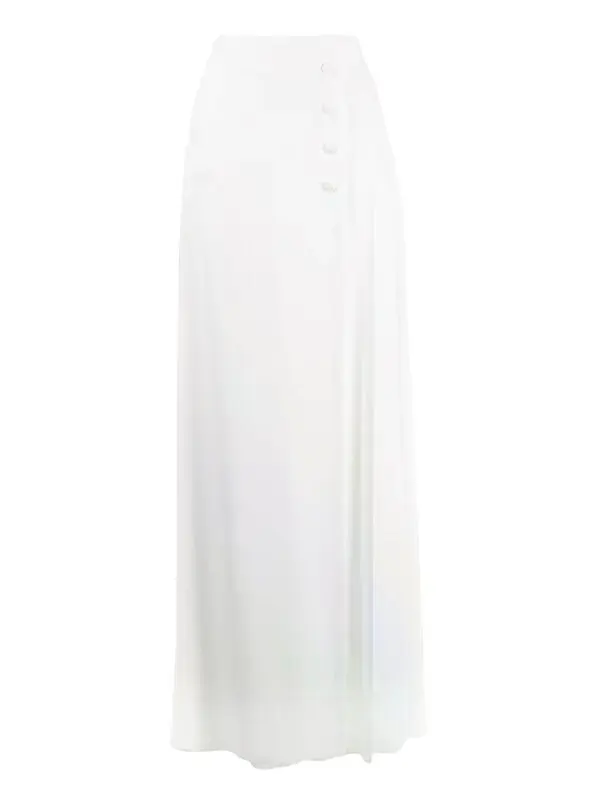 Alberta Ferretti Skirt-front Palazzo Trousers - White