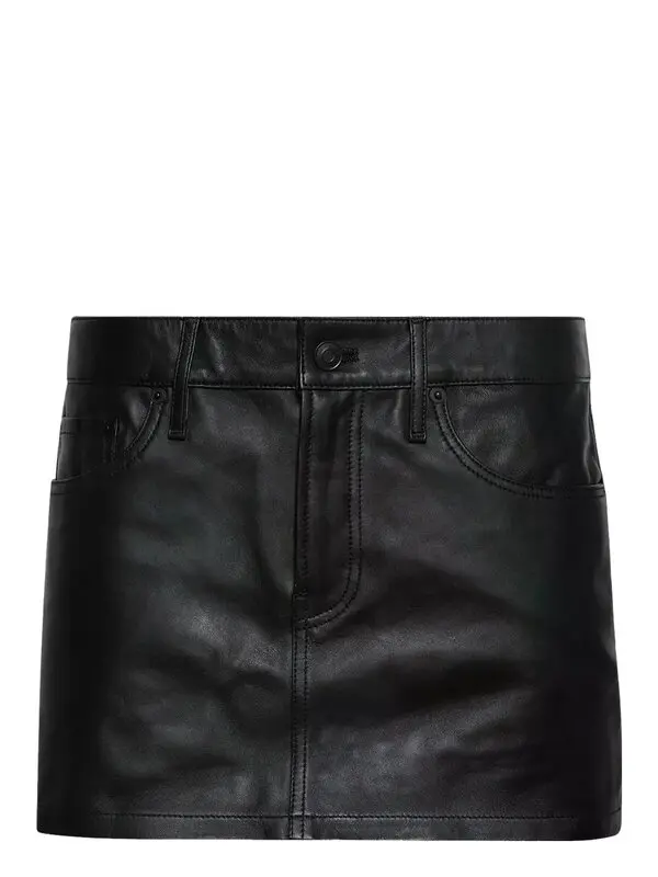 Wardrobe.NYC Leather Mini Skirt - Black