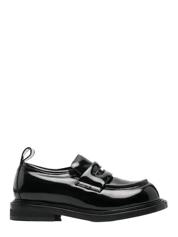 Moschino Patent-leather Loafers - Black