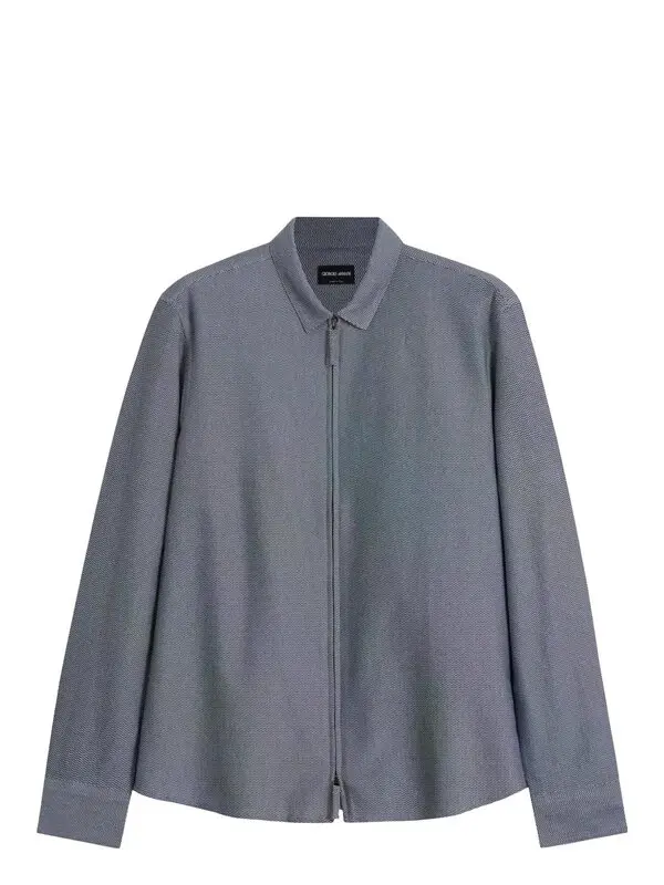 Giorgio Armani Chevron-pattern Shirt - Grey