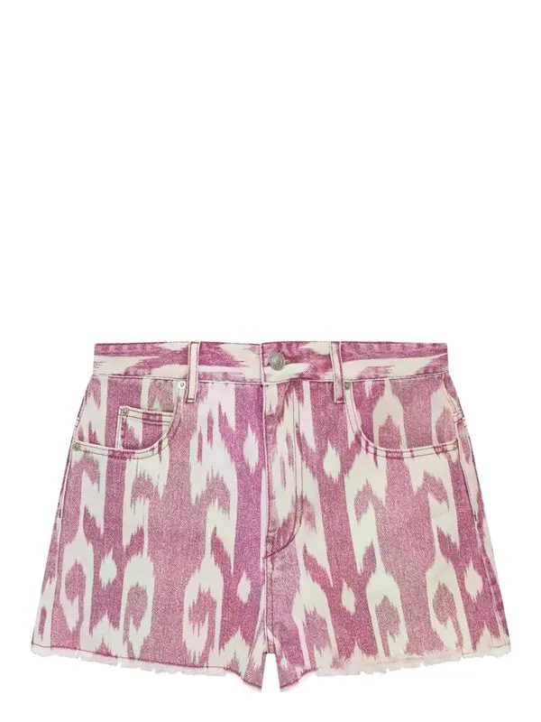 MARANT ETOILE Abstract-pattern Print Shorts - Pink