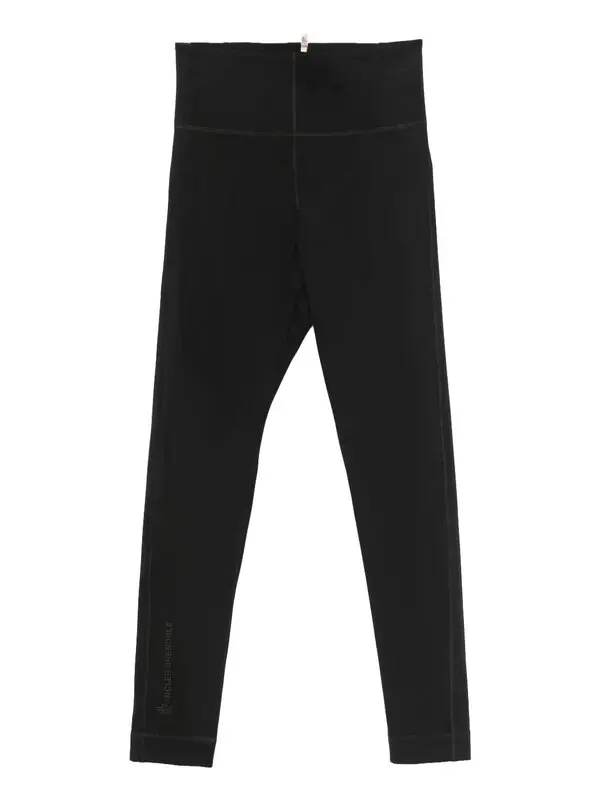 Moncler Technical-jersey Leggings - Black