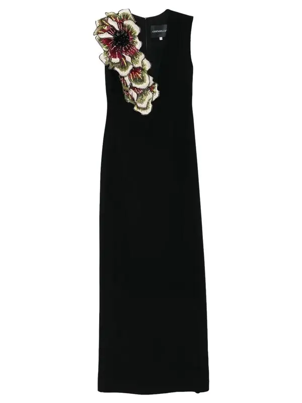 Costarellos Crepe Maxi Dress - Black