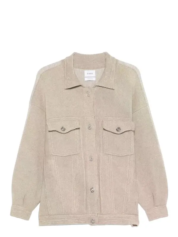 BARRIE Panelled Cardigan - Neutrals