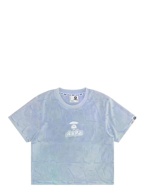 A BATHING APE Aape * Logo T-shirt - Blue