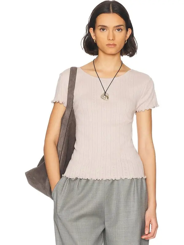 SKALL STUDIO Edie Cap Sleeve Top - Dusty Lavender