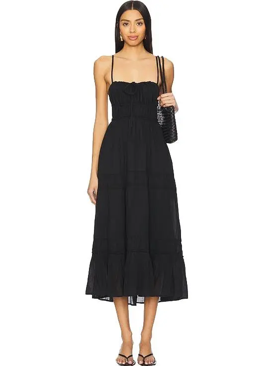 Free People Taking Sides Maxi Dress - Black