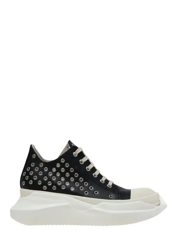 Rick Owens Abstract Low Sneakers - Black/milk/silver