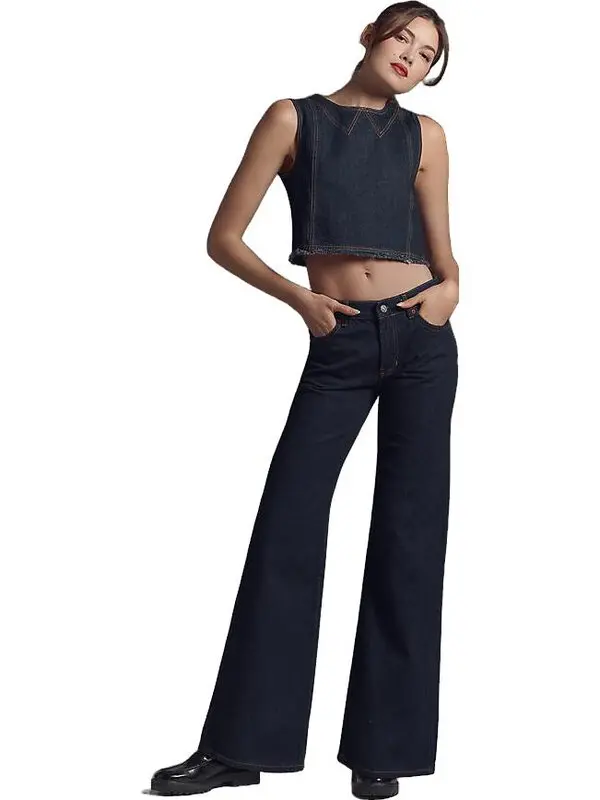 REFORMATION Cary Low-rise Slouchy Wide-leg Jeans - Dark Denim