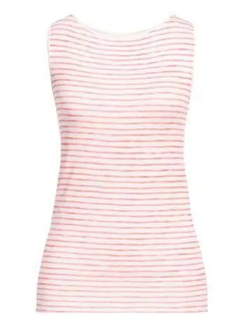 Majestic Filatures Striped Sleeveless Top - Red