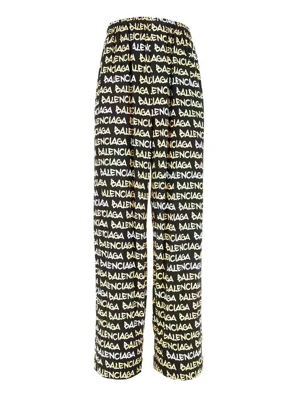 Balenciaga Logo-print Pants - Black