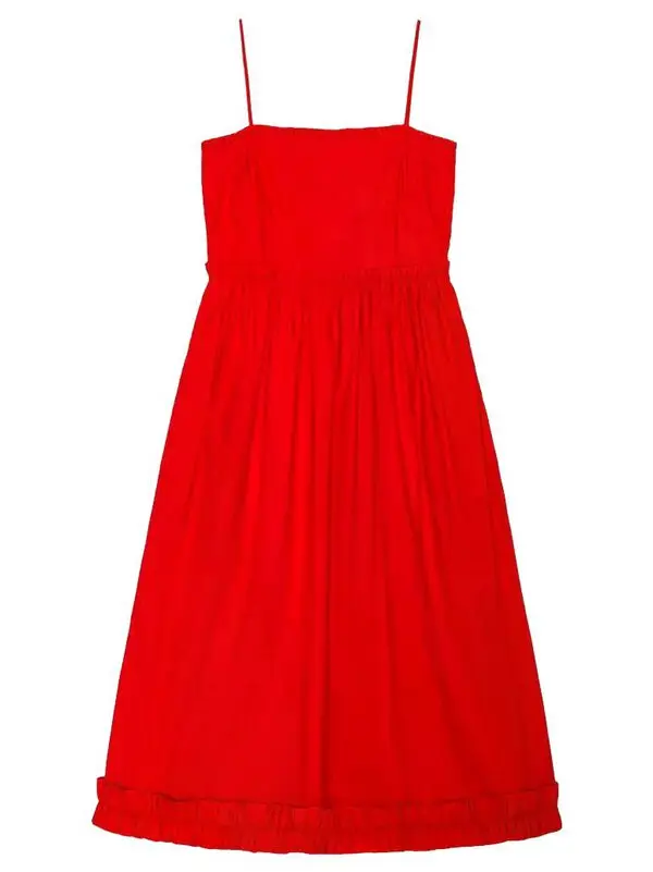 GANNI Midi Dress - Red
