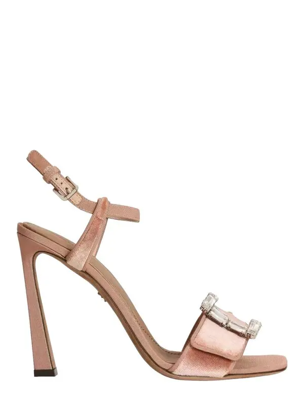 Dolce & Gabbana Crystal-buckle Sandals - Pink
