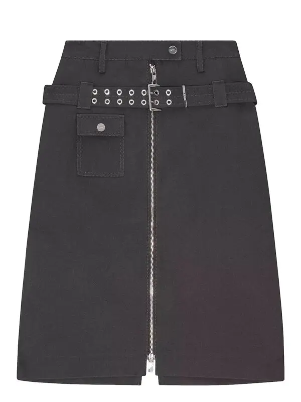 GANNI Belted Skirt - Grey