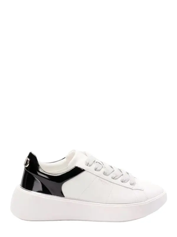 TWINSET Leather Sneakers - White
