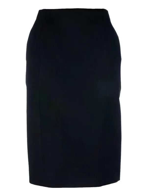 Balenciaga Wool Midi Skirt - Black