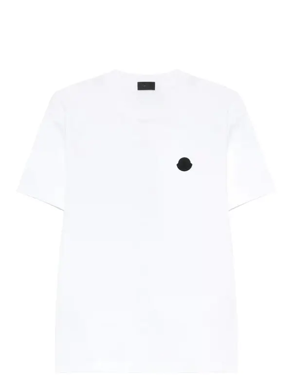 Moncler Vertical-logo Cotton T-shirt - White