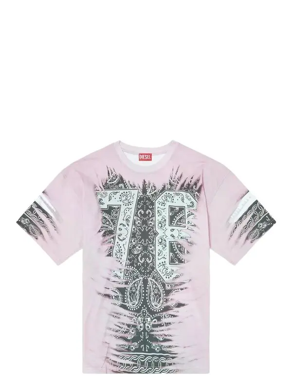 DIESEL® Bandana-print T-shirt - Pink