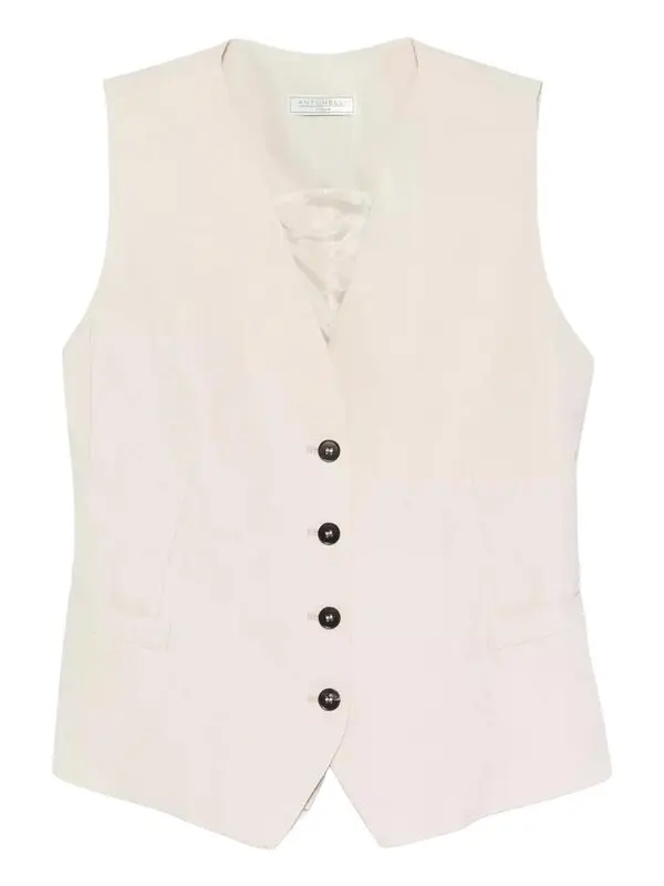 Antonelli Firenze Fiumicino Waistcoat - Neutrals