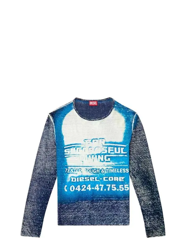 DIESEL® K-rod Graphic Print Sweatshirt - Blue