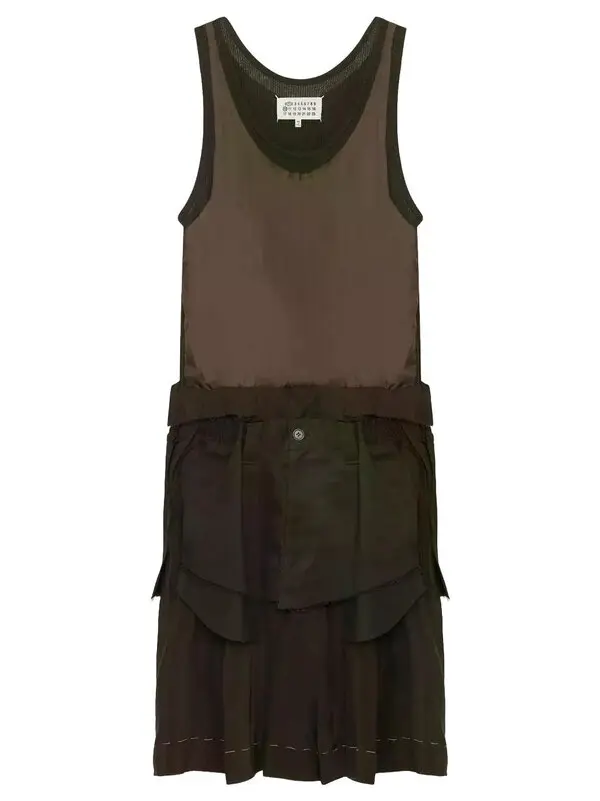 MAISON MARGIELA Poplin Midi Dress - Brown