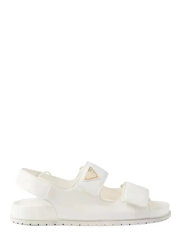 Prada Leather Sandals - White