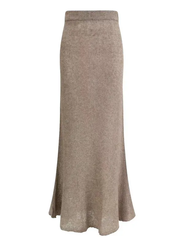 LISA YANG Kelsy Flared Skirt - Brown