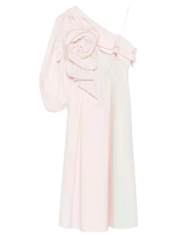 Dorothee Schumacher Asymmetric Poplin Midi Dress - Pink