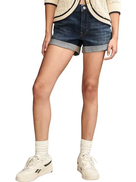 Lucky Brand Ava Cuffed Denim Shorts - Starry Night Rolled