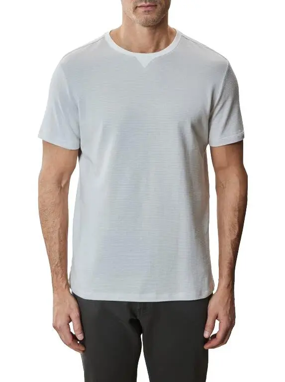 Robert Barakett Fitch Feeder Stripe Rib Trim T-shirt - Light Grey