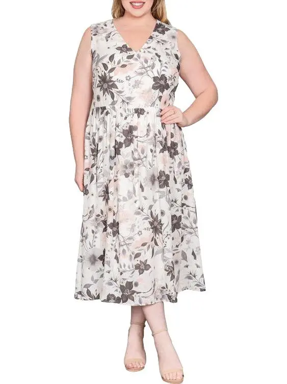 STANDARDS & PRACTICES Floral Maxi Dress - White Floral