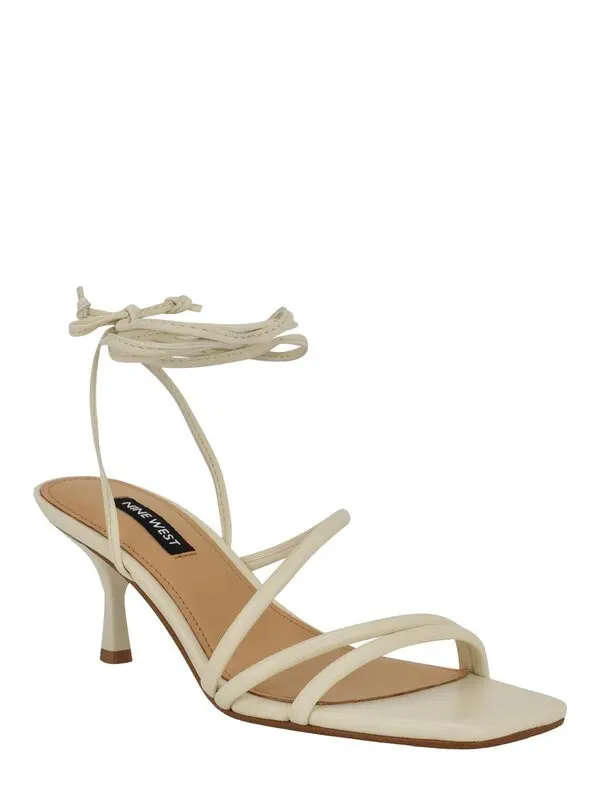 Nine West Hendy Ankle Wrap Sandal - Ivory