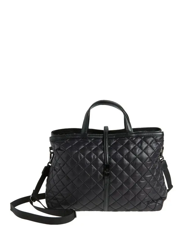 Mz Wallace Medium Astor Quilted Top Handle Bag - Black