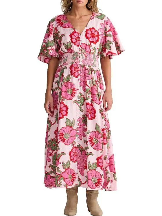 TALISMAN THE LABEL Harlow Floral Dress - Pink Ibiza