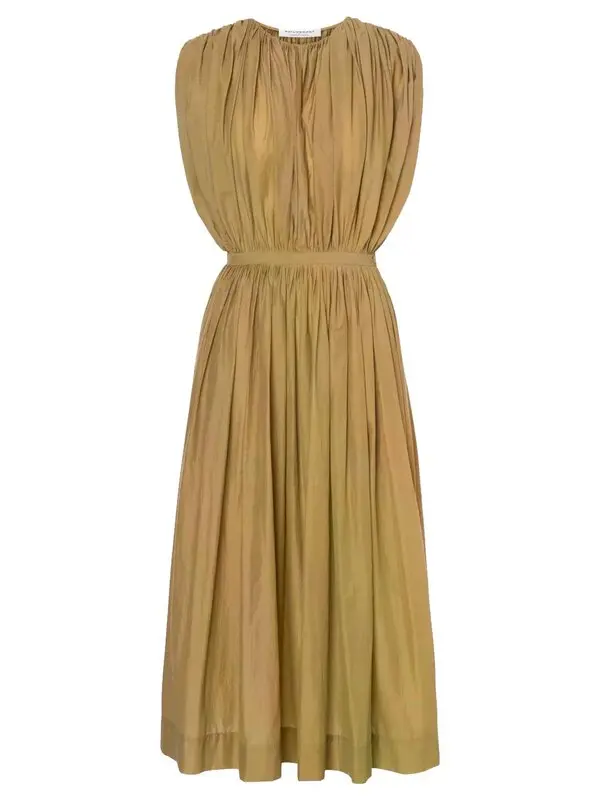 Philosophy Di Lorenzo Serafini Gathered Midi Dress - Neutrals