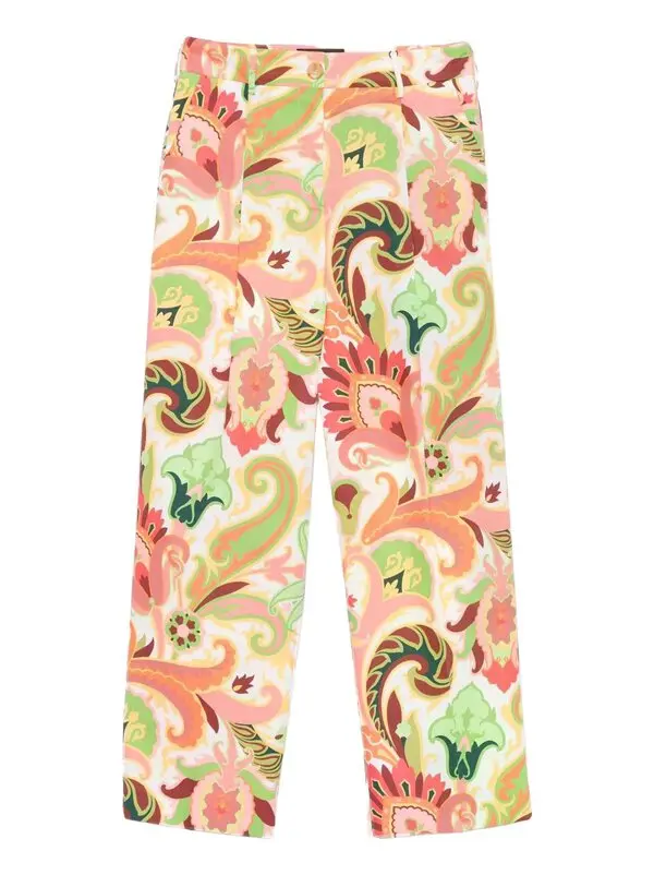 Etro Paisley Print Trousers - White
