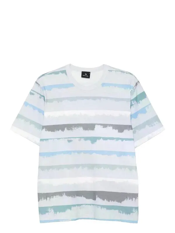Paul Smith Drip Stripe-print T-shirt - Blue