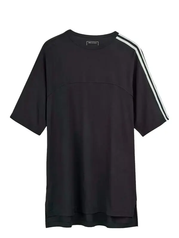 Y3 X Striped Cotton T-shirt - Black