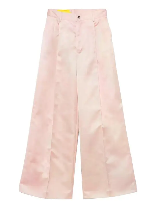MARQUES' ALMEIDA Duchesse-satin Wide-leg Trousers - Pink