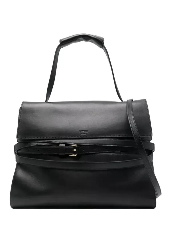 Moschino Medium Tie Me Tote Bag - Black