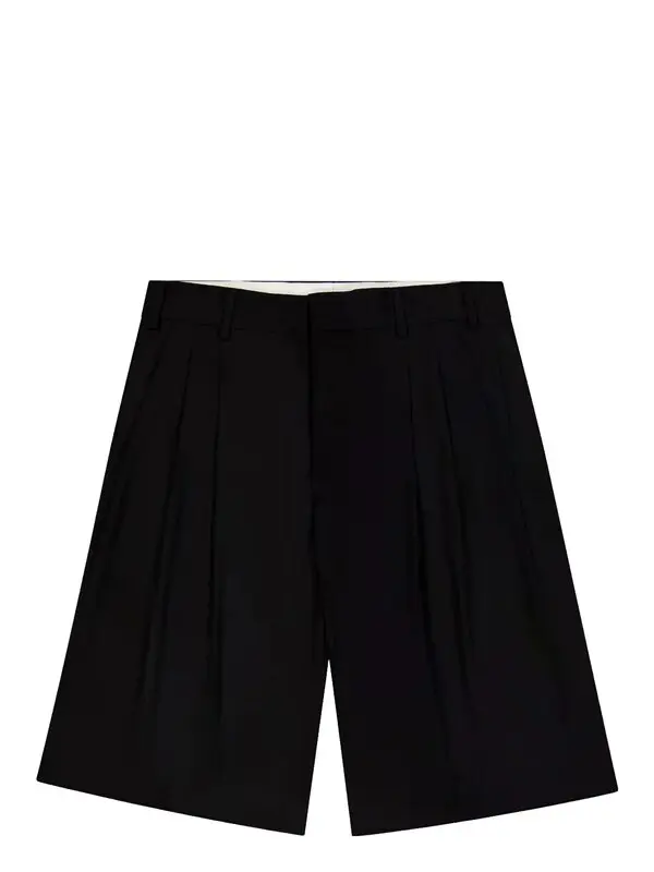 LANEUS Wide Leg Shorts - Black