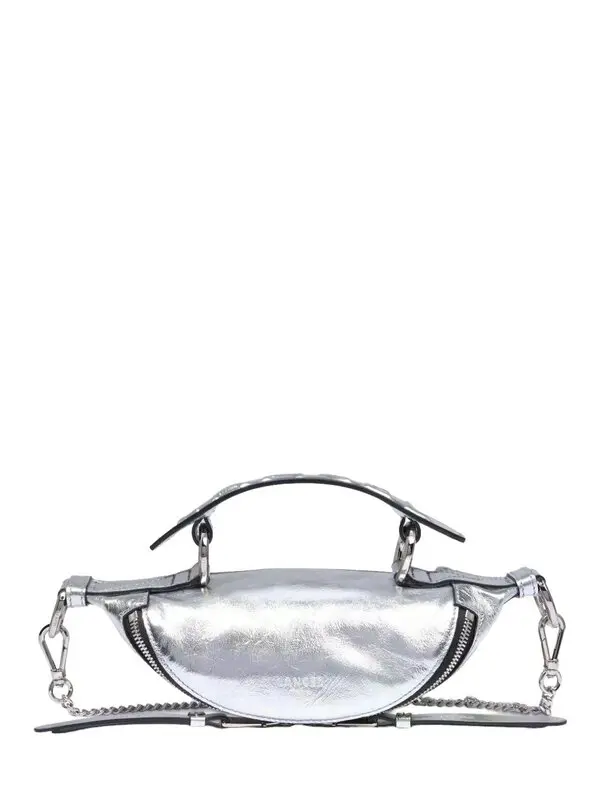 LANCEL Origami Mini Zip Crossbody Bag - Silver