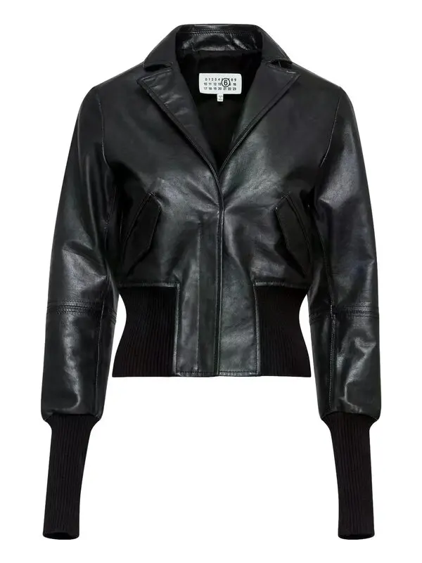 MAISON MARGIELA Leather Jacket - Black
