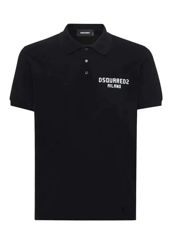 Dsquared2 Logo-print Polo Shirt - Black