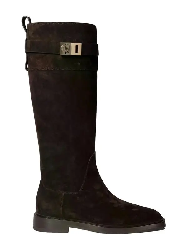 FERRAGAMO 15mm Hug Boots - Brown