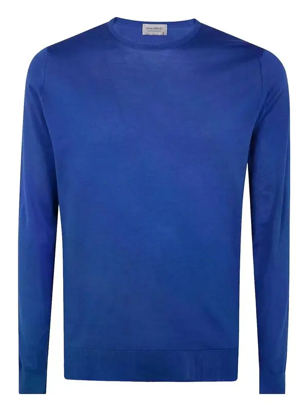 John Smedley Long Sleeve T-shirt - Blue