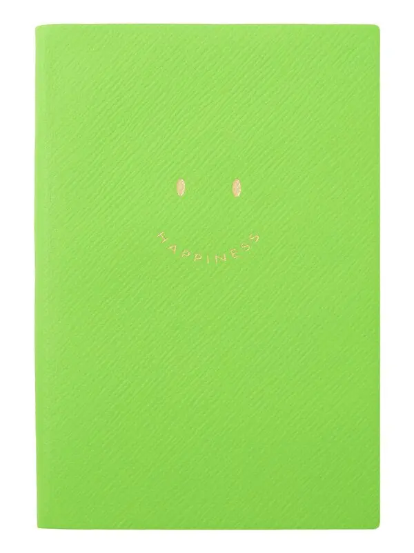 Smythson Chelsea Leather Happiness Notebook - Green